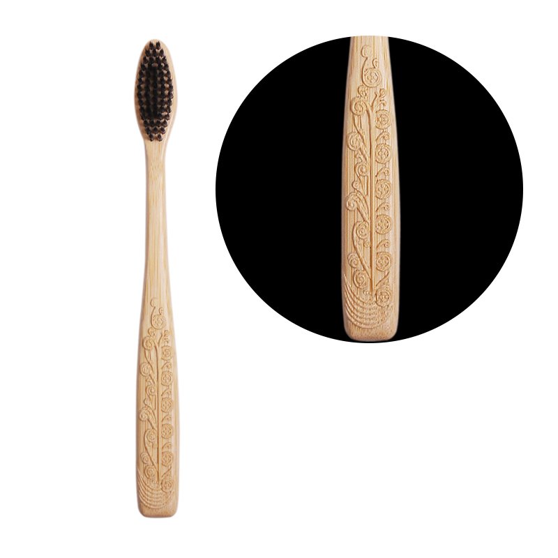 Bamboo Carved Toothbrush Set (6 pcs) - DR.PERFECT